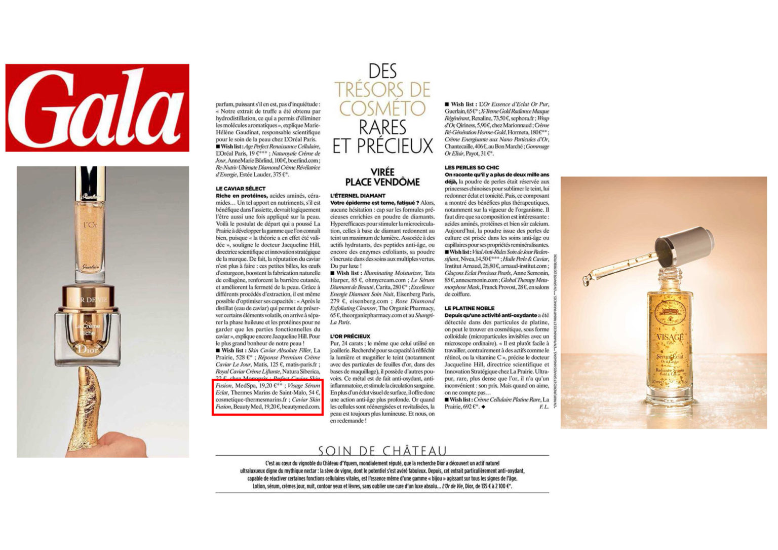 Gala: treasures of rare and precious cosmetics - Cosmetics Thermes Marins